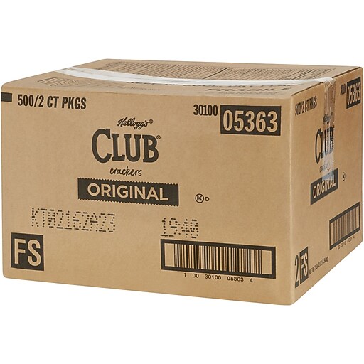 Kellogg's Club Original Crackers, 0.25 oz., 500 Packs/Box, 500/Pack ...