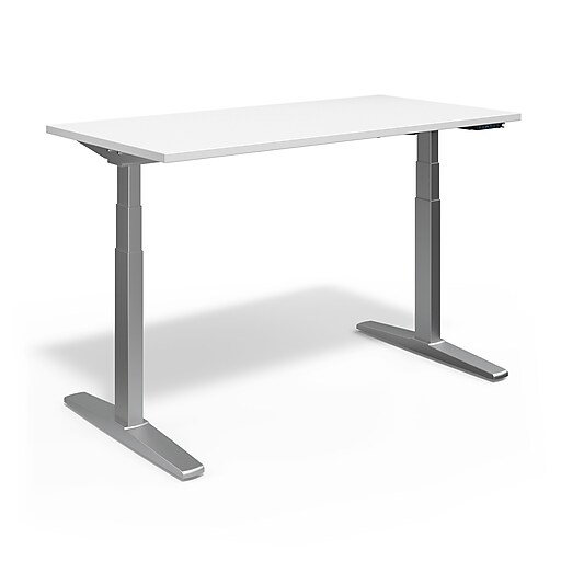 Union & Scale™ 55"W Electric Rectangular Adjustable Standing Desk with ...