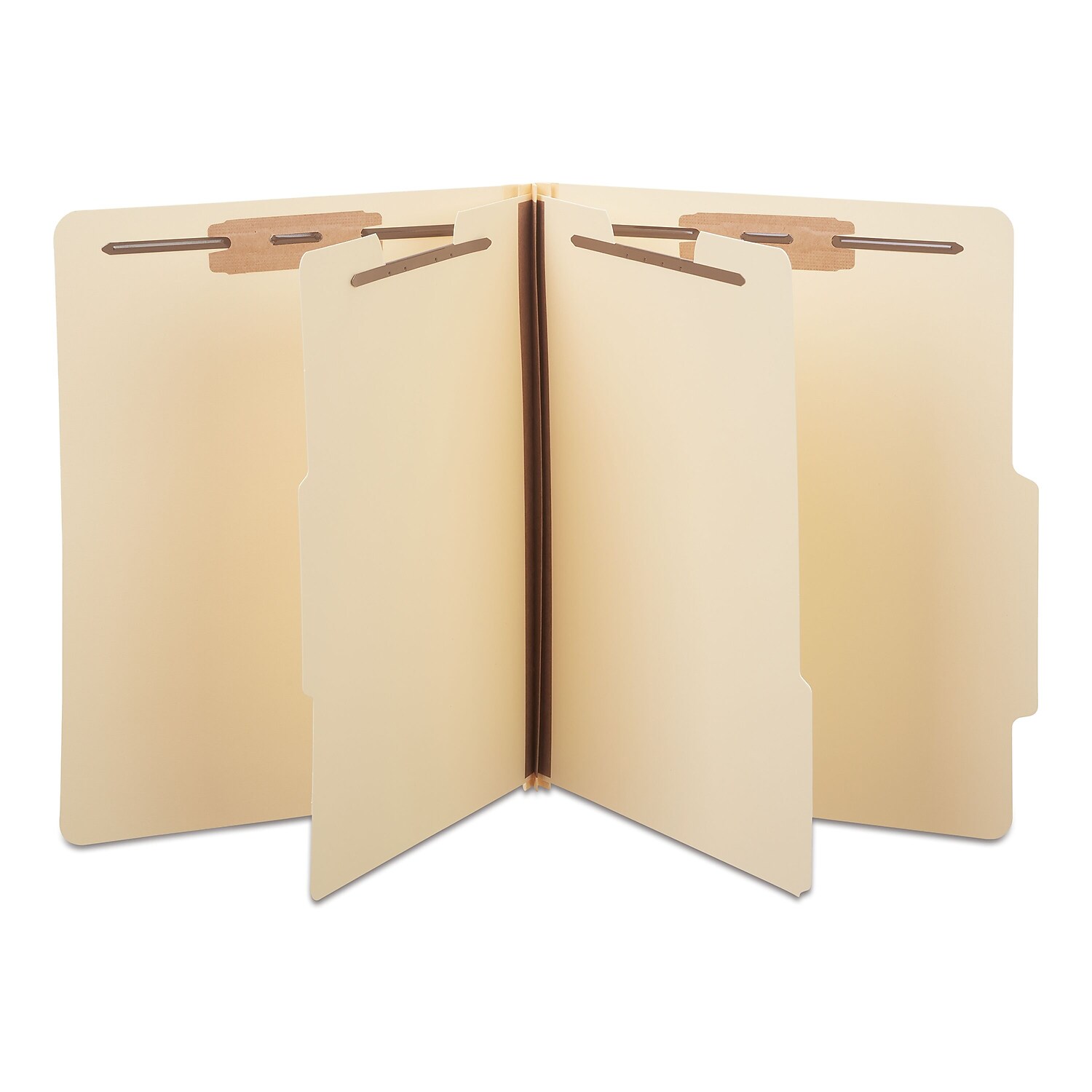 Staples Paperboard Classification Folders 2/5 Top Tab Ltr 2 Div Manila ...