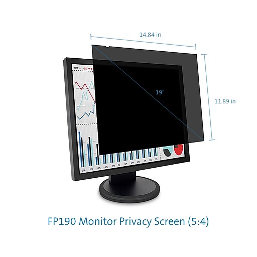 Kensington Anti-Glare Reversible Privacy Screen for 19" Monitor, 5:4 ...