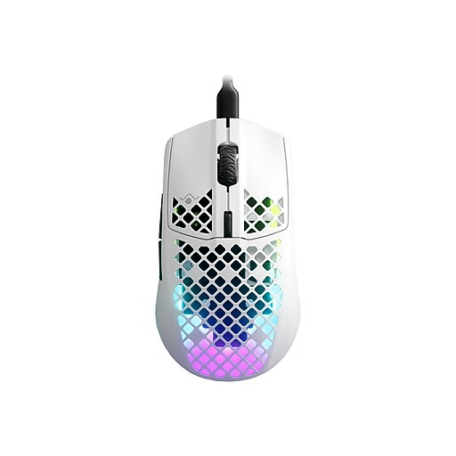 SteelSeries AEROX 3 Optical USB Gaming Mouse, Matte White (62603) | Staples