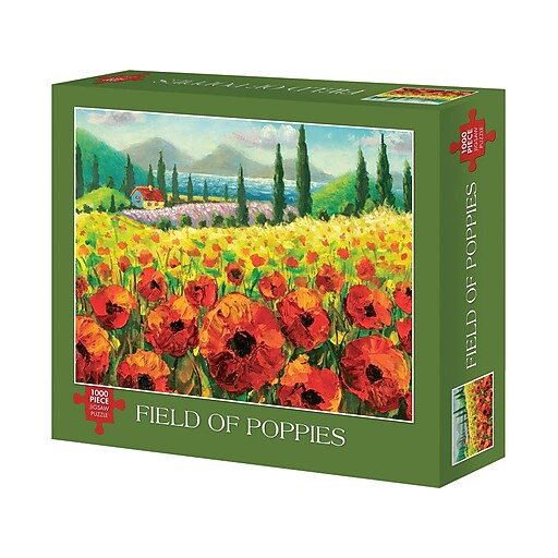 Willow Creek Field of Poppies 1000-Piece Jigsaw Puzzle (49472) | Staples