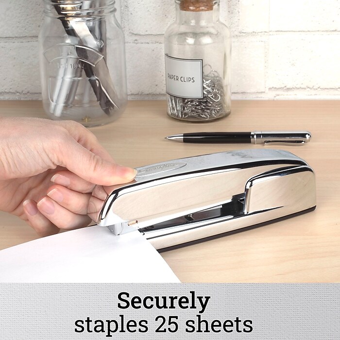 Swingline 747 Desktop Stapler 25 Sheet Capacity Chrome 74720 Staples