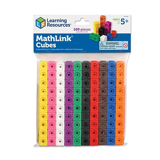 Learning Resources MathLink Cubes STEM Activities, 100 Cubes/Set ...