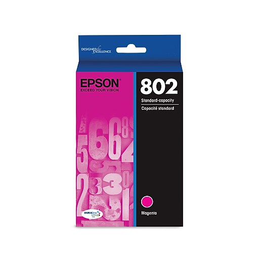 Epson T802 Magenta Standard Yield Ink Cartridge (T802320-S) | Staples