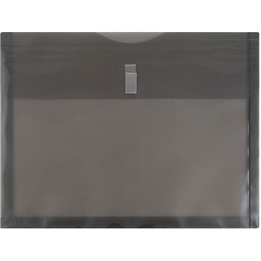 JAM Paper Premium Plastic Document File, 1 Pocket, Letter, Gray, 3/Pack ...