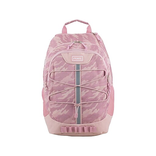 FUEL Terra Sport Bungee Backpack, Pink Camo (117870ST-FLC) | Staples