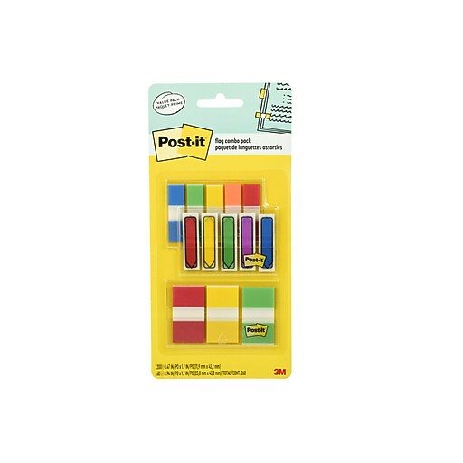 Post-it Tabs and Flags Combo Pack, 100 Flags/Pack & 36 Tabs/Pack (686 ...
