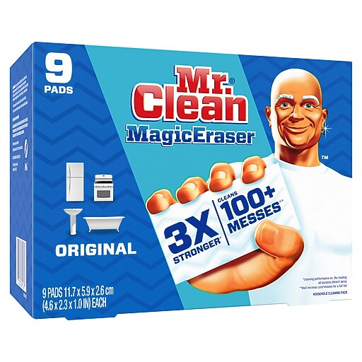 Mr. Clean Magic Eraser Original White Scouring Pad, 9/Pack (69516 ...