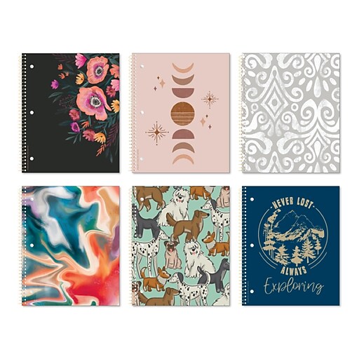 Roaring Spring Paper Products Studio Series 1-Subject Notebooks, 9" x ...