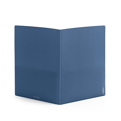 Poppin Smooth 2-Pocket Folder, Slate Blue (106631) | Staples