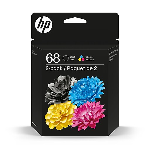 HP 68 Black/Tri-color Standard Yield Ink Cartridges, 2/Pack (6L6S2TN ...