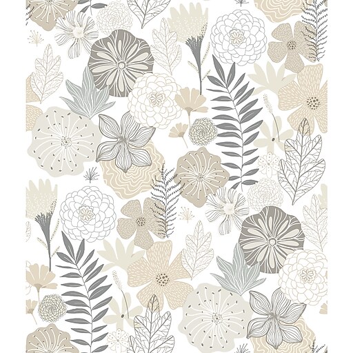 York Wallcoverings Perennial Blooms Peel and Stick Wallpaper ...
