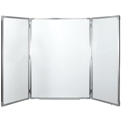 Excello Global Products Magnetic Dry-Erase Folding Whiteboard, 40" x 60 ...