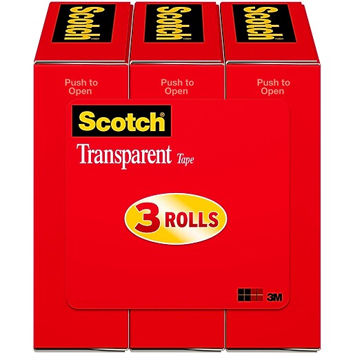 Scotch Transparent Clear Tape Refill, 0.75" x 27.77 yds., 1" Core ...