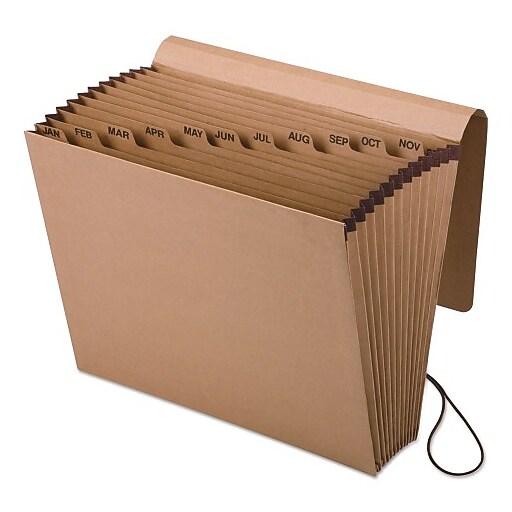 Pendaflex Reinforced Accordion File, Monthly Index, 12 Pocket, Letter ...