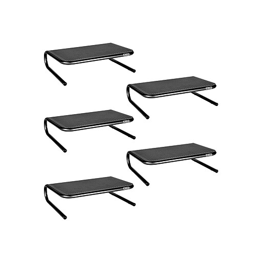 Allsop Metal Art Jr. Monitor Stand, Pearl Black, 5/Pack (32567) | Staples
