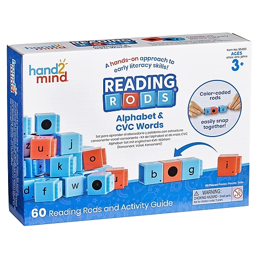 hand2mind Reading Rods Alphabet & CVC Words (95393) | Staples