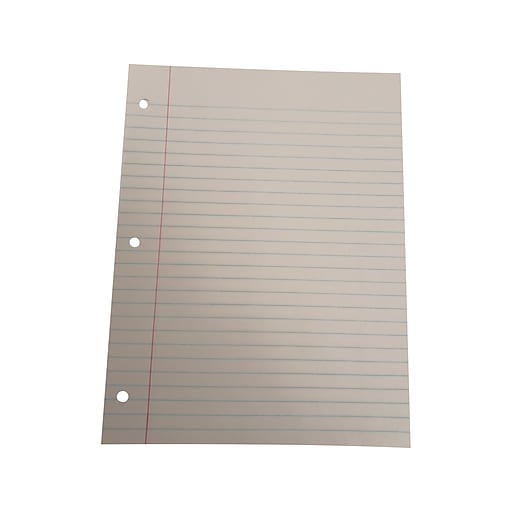 American Paper Wide Ruled Filler Paper, 8.5" x 11", 3-Hole Punched, 500 ...