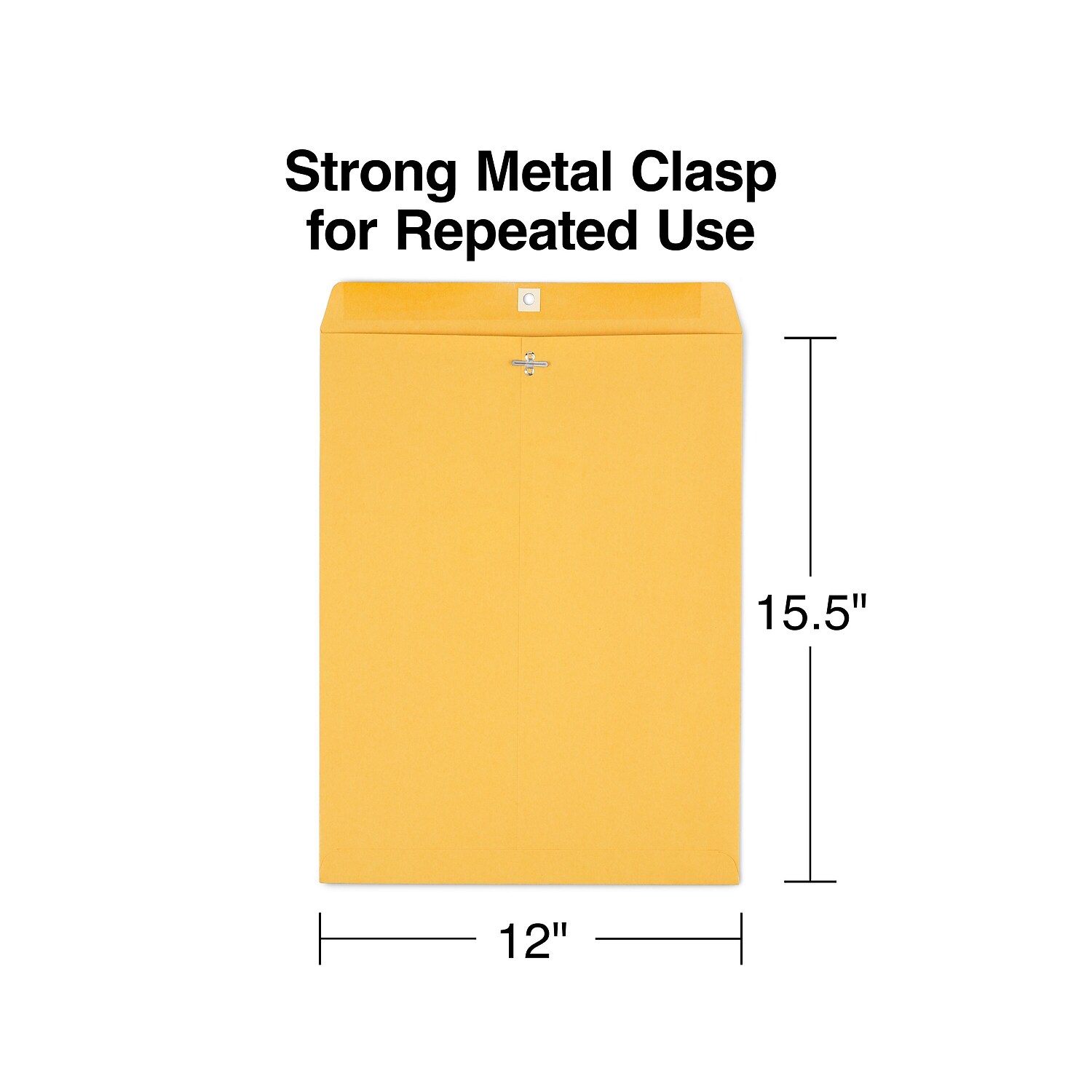 MyOfficeInnovations Clasp Envelopes 12" x 15-1/2" Brown Kraft 100/Box ...