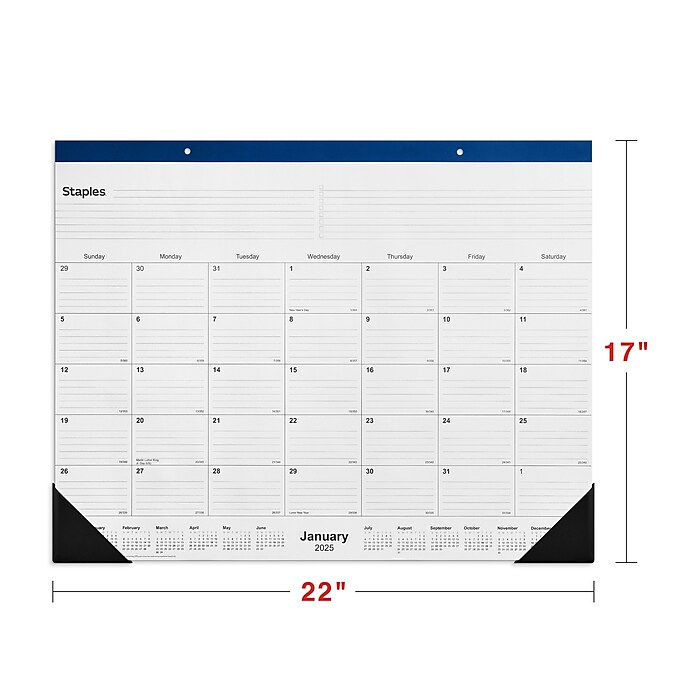 Staples calendars store