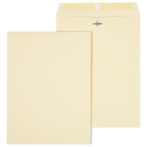 Staples Extra-Heavyweight Clasp & Moistenable Glue Catalog Envelopes, 9 ...