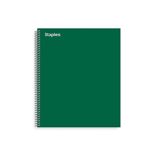 Staples® 1-Subject Subject Notebooks, 8.5" x 11", College Ruled, 100 ...