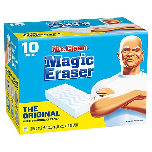 Mr. Clean Magic Eraser Original Scrubber, White, 10 Pads/Pack (32333/ ...