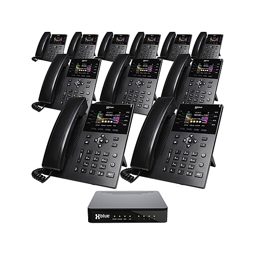 XBLUE QB1 14-Line Corded Conference Telephone System Bundle, Black (qb1 ...