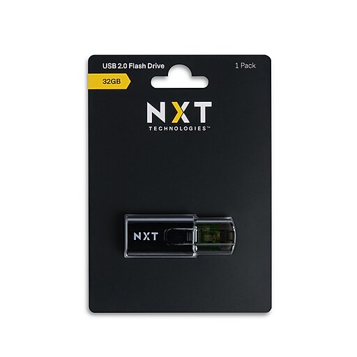 NXT Technologies™ 32GB USB 2.0 Type A Flash Drive, Black (NX61109 ...