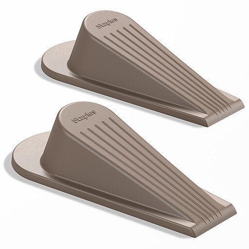 Staples Large Rubber Door Stops, Brown, 2/Pack (ST62712) | Staples