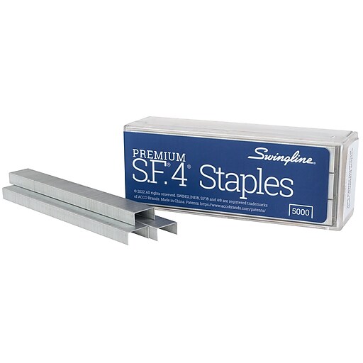 Swingline S.F. 4 Premium 1/4" Length Standard Staples, Full Strip, 5000 ...