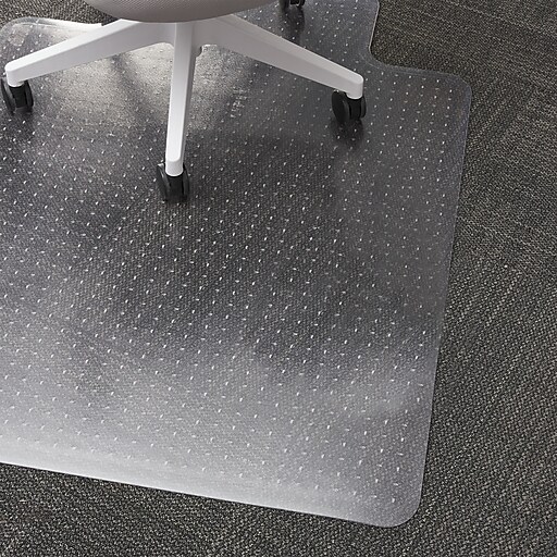 Staples® Carpet Chair Mat with Lip, 36" x 48'', Medium-Pile, Crystal ...