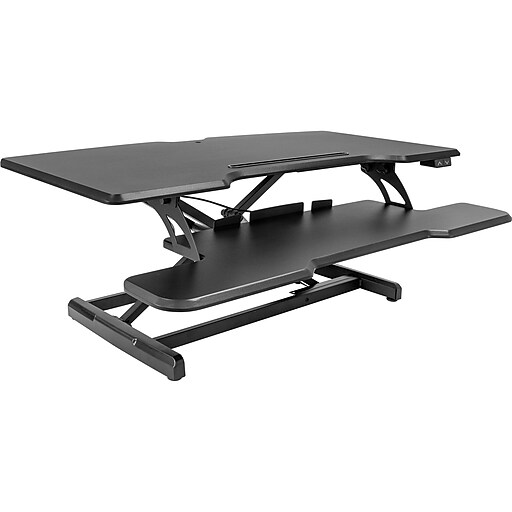 Mount-It! 38"W Electric Rectangular Adjustable Standing Desk Converter ...
