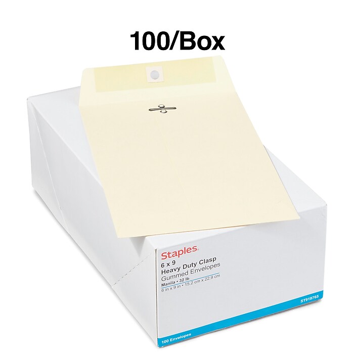 Staples Manila Envelopes Heavyweight Manila End Tab Conversion File