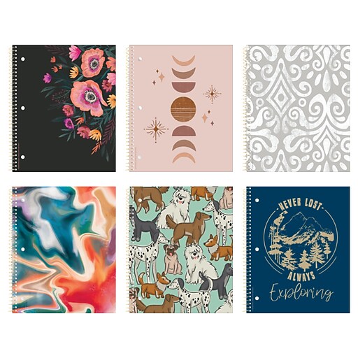 Roaring Spring Paper Products Studio Series 1-Subject Notebooks, 9" x ...