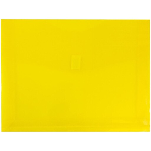 JAM Paper Premium Plastic Document File, 1 Pocket, Letter, Yellow, 3 ...