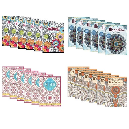 S&S Worldwide Adult Coloring Books, 32 Pages, 24/Pack (19355) | Staples