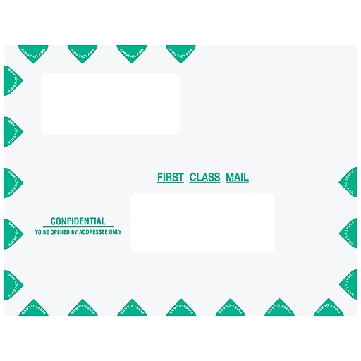 ComplyRight Self-Seal Tax Envelope, 10" x 13", White/Green, 50/Pack ...