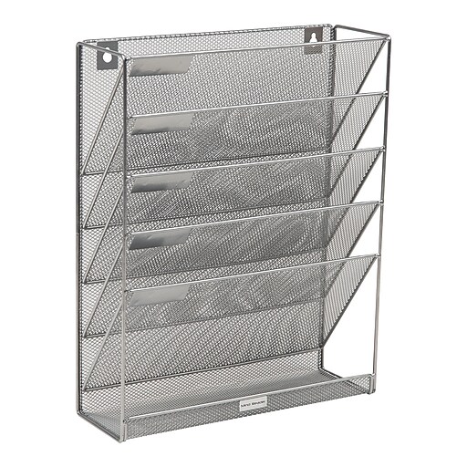 Mind Reader 5-Pocket Metal Mesh Mountable Wall File, Letter Size ...