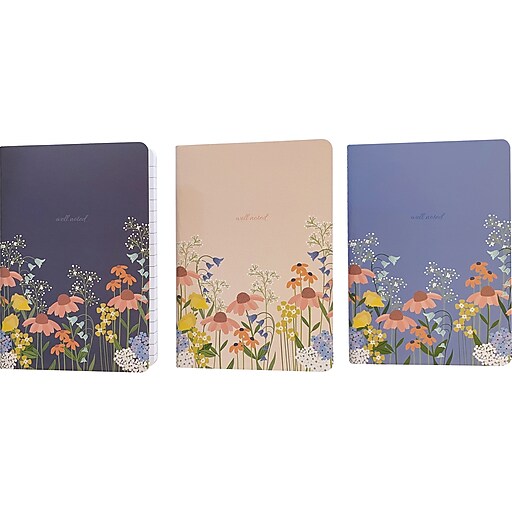 Carolina Pad Wildflower Purse Notebooks, 3.87" x 5.5", College-Ruled ...