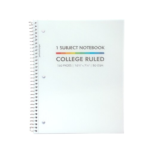 Pukka Pad Basics Subject Notebook, 7.5" x 10.5", College-Ruled, 80 ...