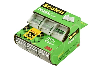 Scotch Magic Invisible Tape with Refillable Dispenser, 3/4" x 8.33 yds ...