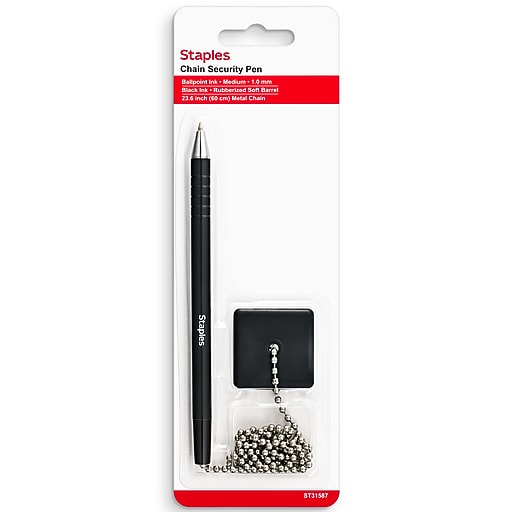 Staples® Anchor Counter Top Pens, Medium Point, 1.0mm, Black Ink ...
