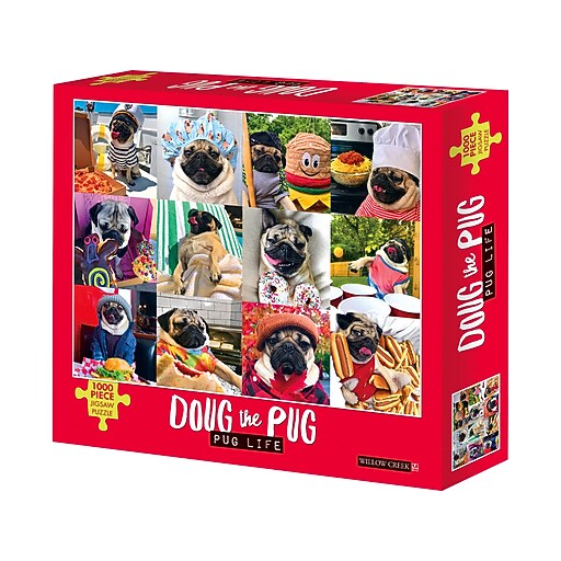 Willow Creek Doug the Pug: Pug Life 1000-Piece Jigsaw Puzzle (48185 ...