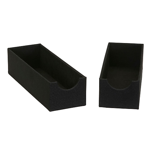 Household Essentials Drawer Organizers, Black Linen, 2/Pack (7670-1 ...