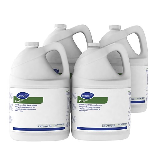 Diversey Profi Floor Cleaner/Oil & Grease Remover, 128 Oz., 4/Carton ...