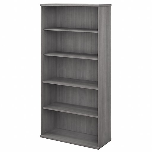 Bush Business Furniture Studio C 5 Shelf Bookcase, Platinum Gray ...