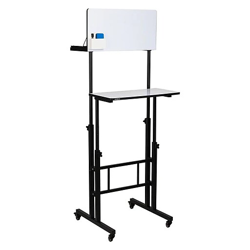 Mind Reader 21"W Adjustable Standing Whiteboard Desk, Black (SDWBOARD ...