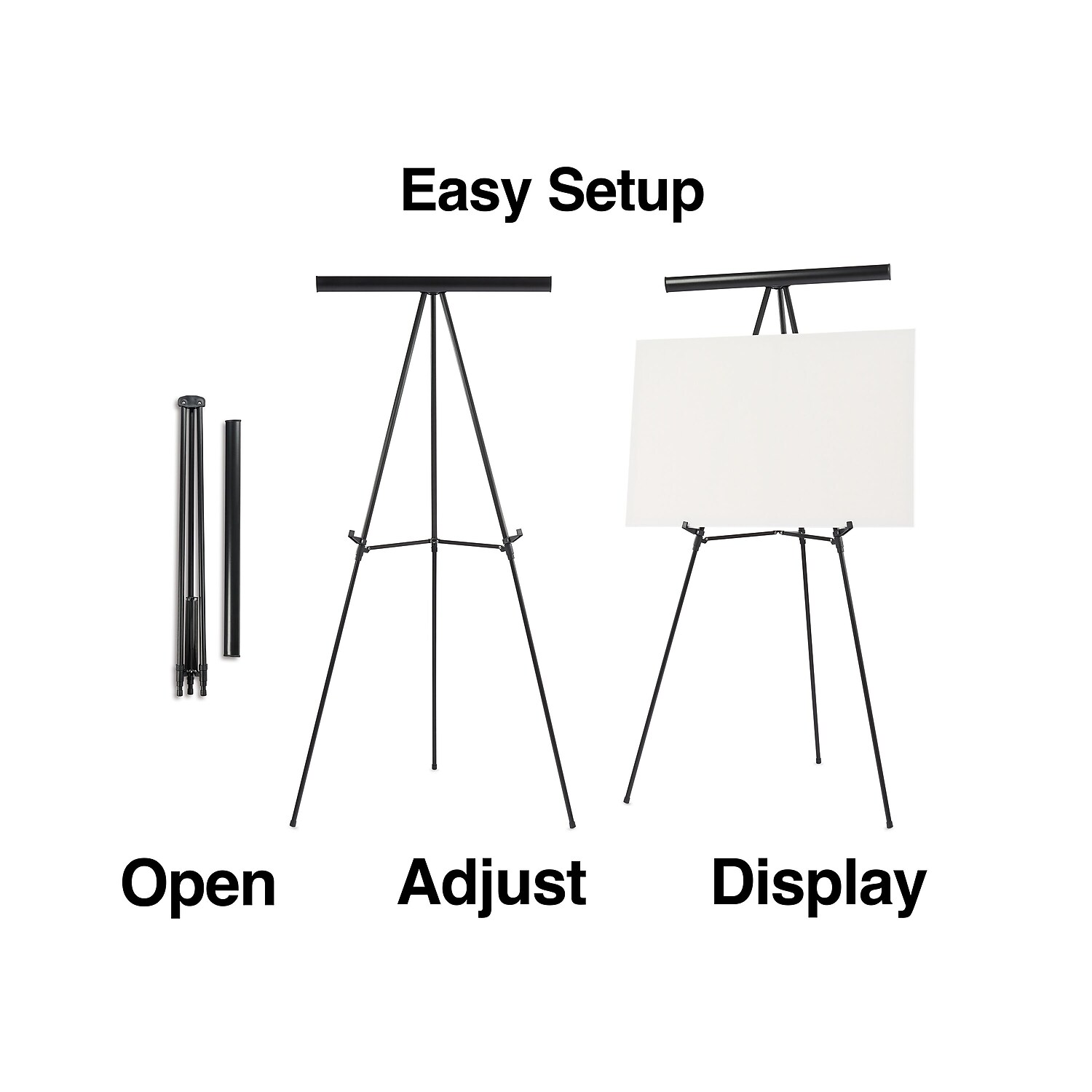 Staples Tri-Lite Display Easel Black Steel (28220US/50449US ...